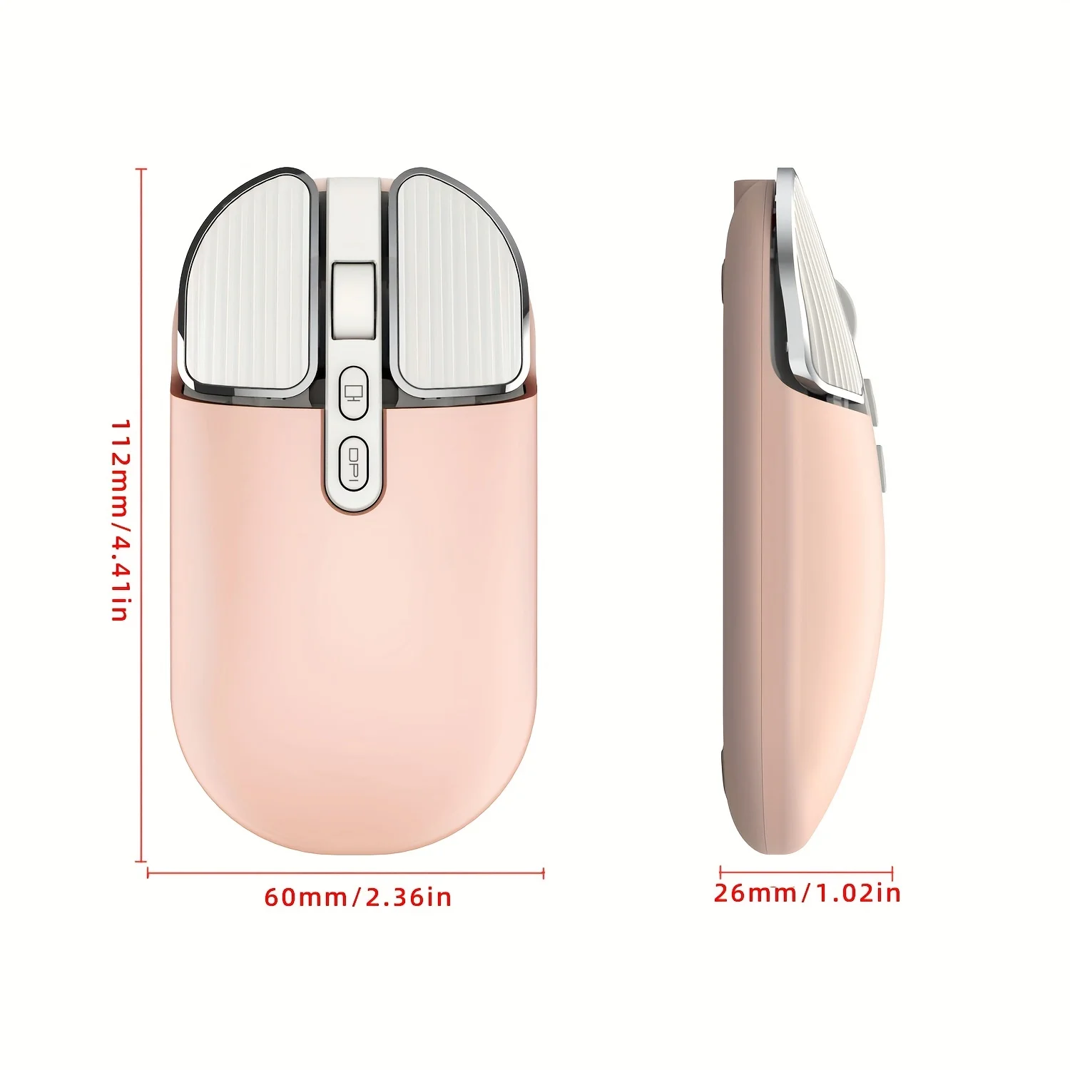 New Dual Mode Wireless Mouse Rechargeable 2400dpi Mouse Design Unique ...