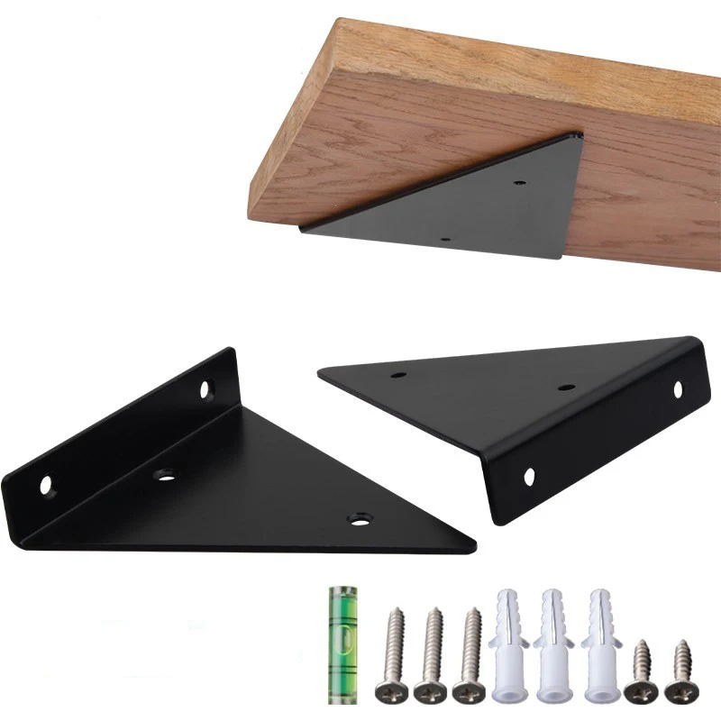 Triangle Floating Shelf Wall Mounted Metal Shelf Support for DIY Wood ...