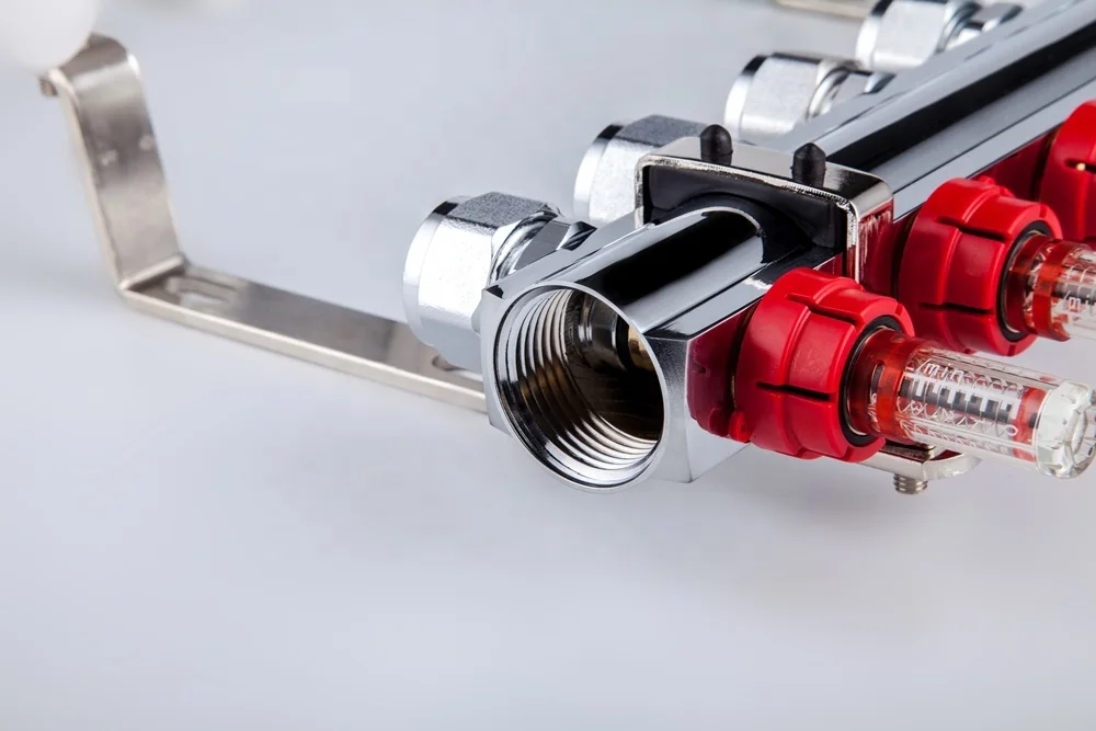 Brass Collectors Brass Manifold With Flow Meter for Floor Heating ...