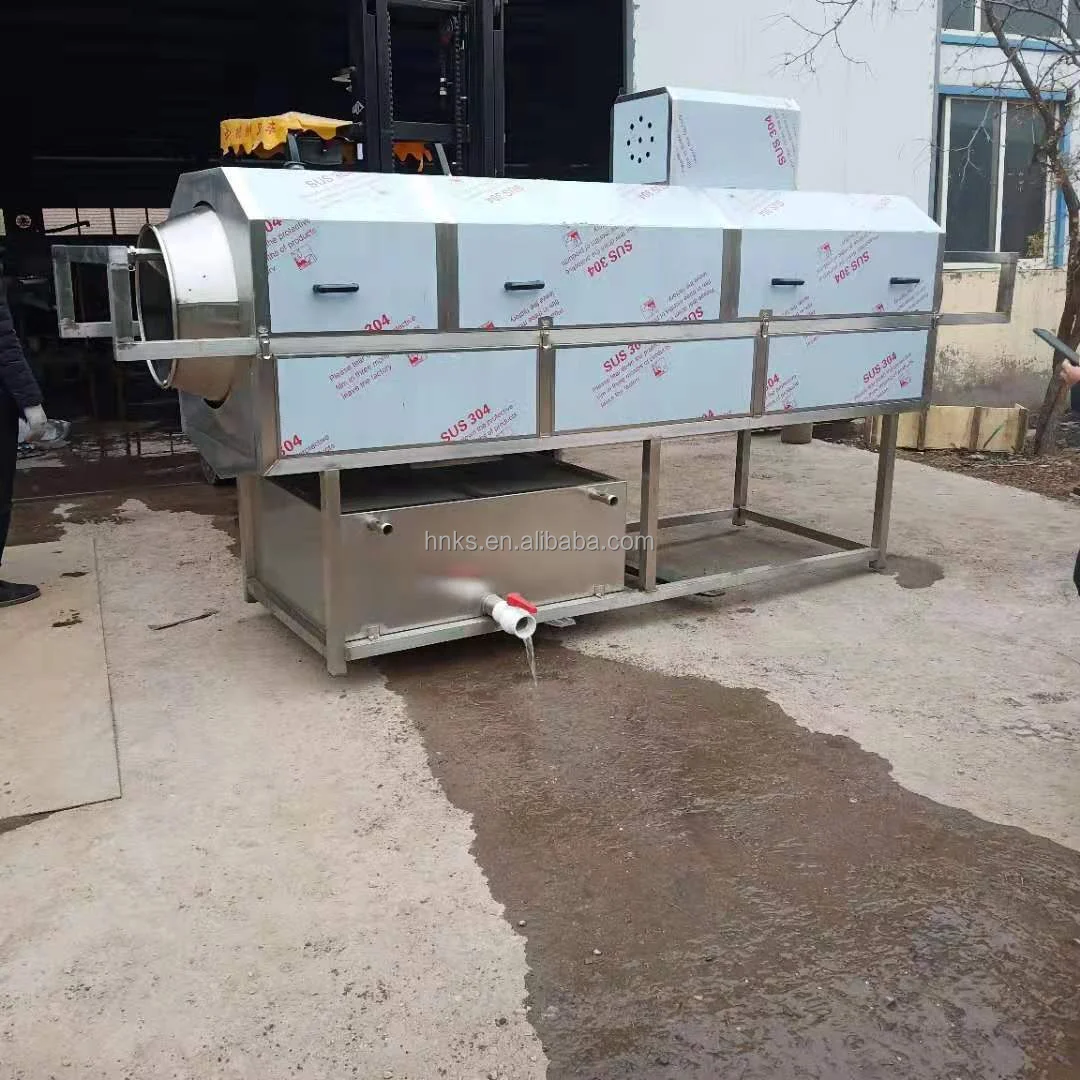 Stainless Steel Rotary Drum Fish Cleaning Machine Herbal Medicine ...