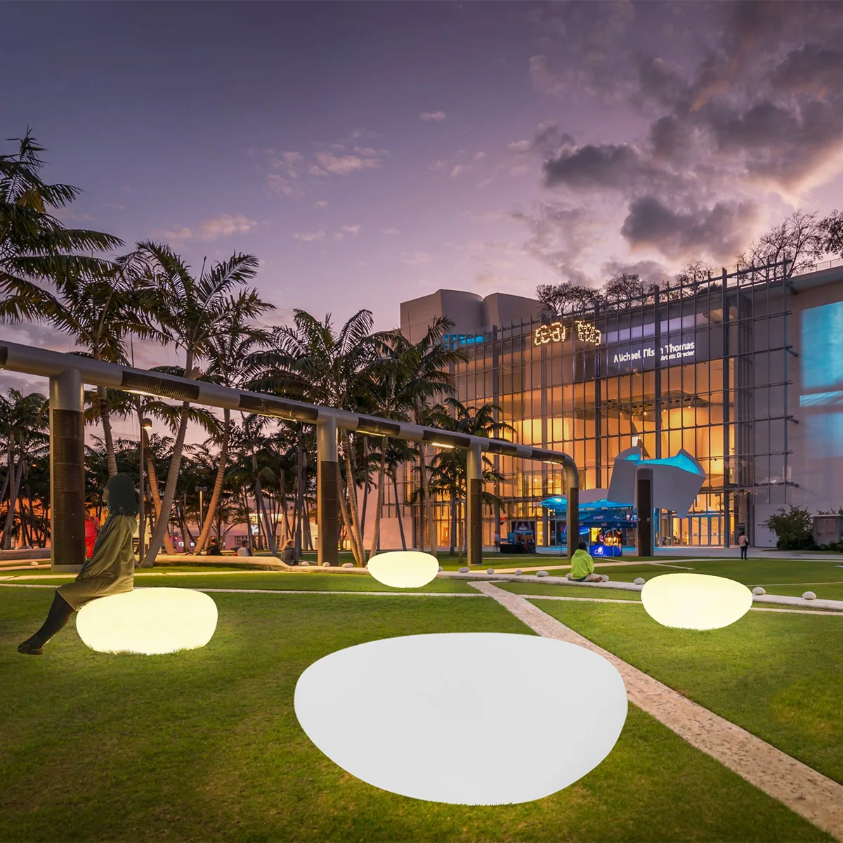 Waterproof Solar and Electric Powered LED Decor Stone Outdoor Rock ...