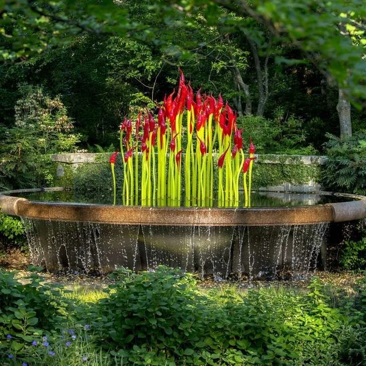 Hotel Museum Garden Decorative Spike Shape Colorful Murano Large Glass ...