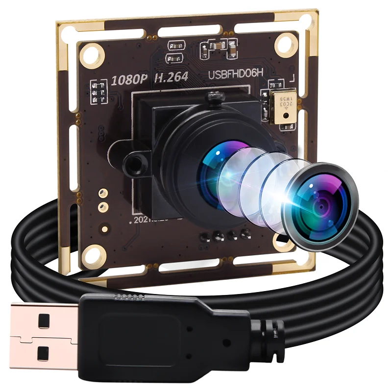 Elp 2mp Imx323 Cmos Sensor 0.01lux Low Light Camera Usb Wide Angle Camera Module For Machine ...