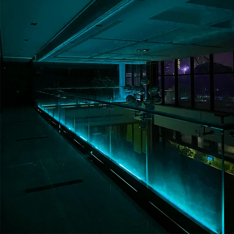 Deck Outdoor LED Glass Railing Frameless Aluminum U Channel