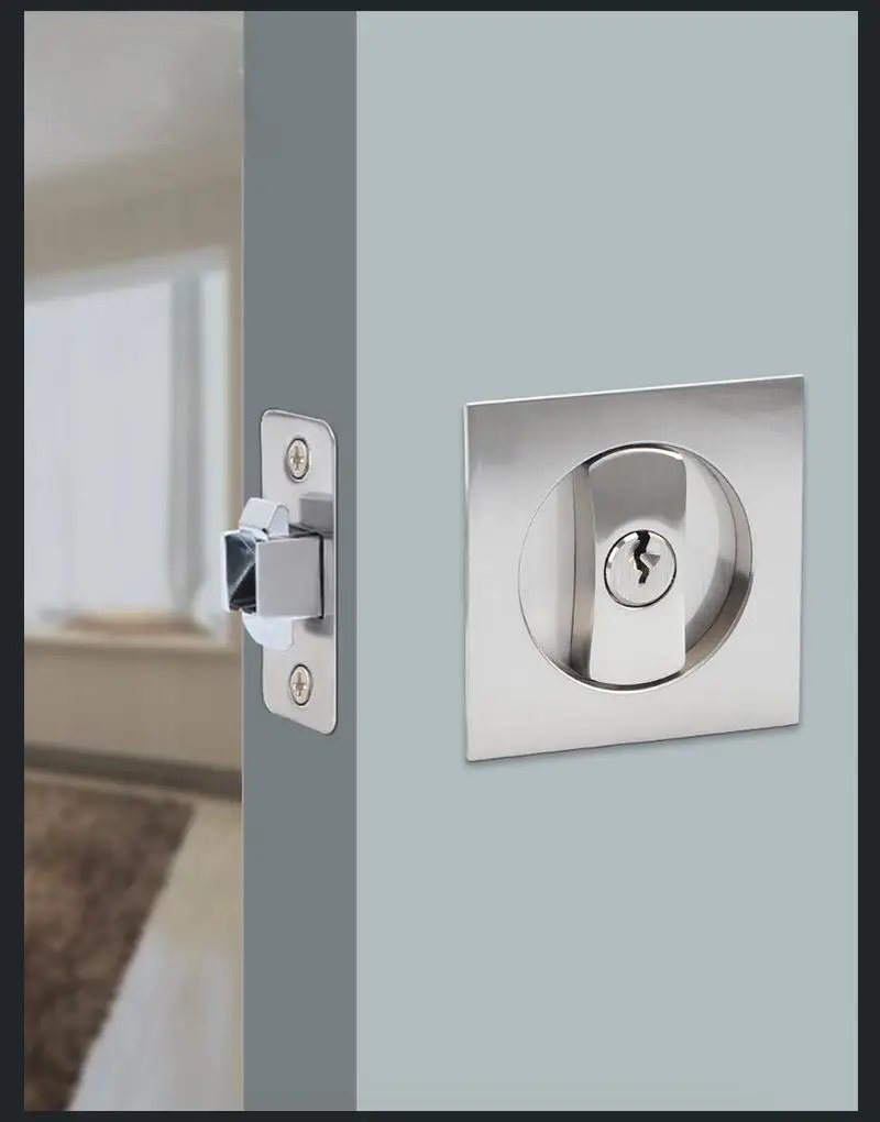 Stainless Steel Sliding Door Lock Screw Concealed square Cavity Slider ...