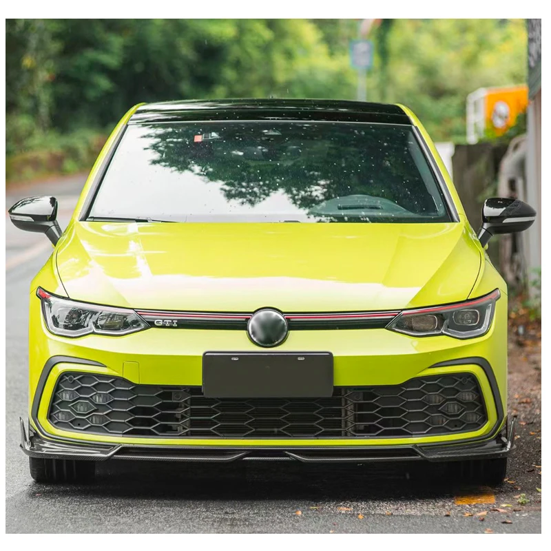 For 2020 2023 Volkswagen Golf8 Mk8 Real Dry Carbon Fiber Front Bumper ...