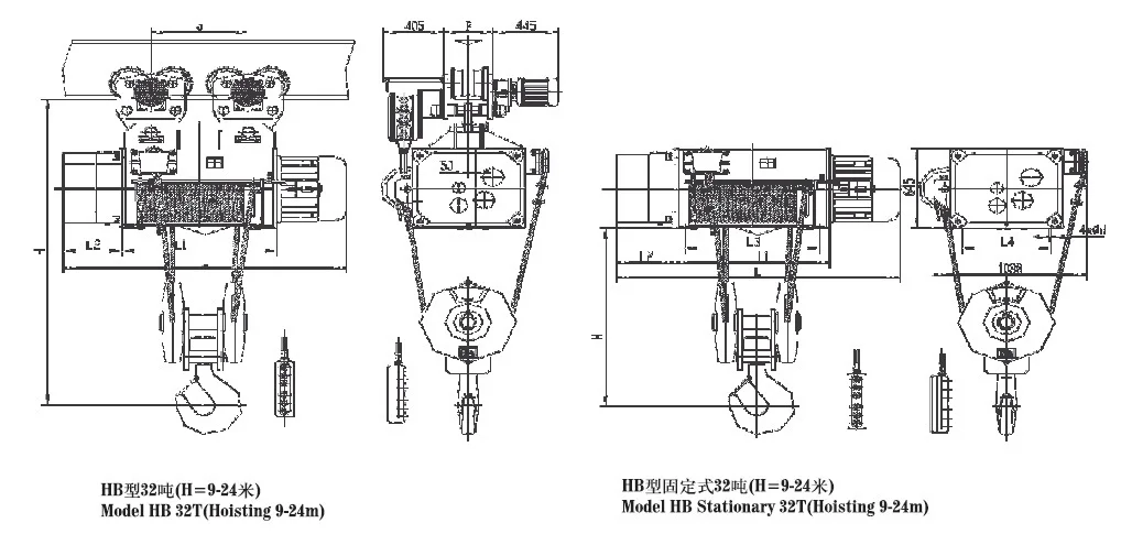 HB/BHC Type Explosion-proof Wire Rope Electric Hoist High-rise Building ...