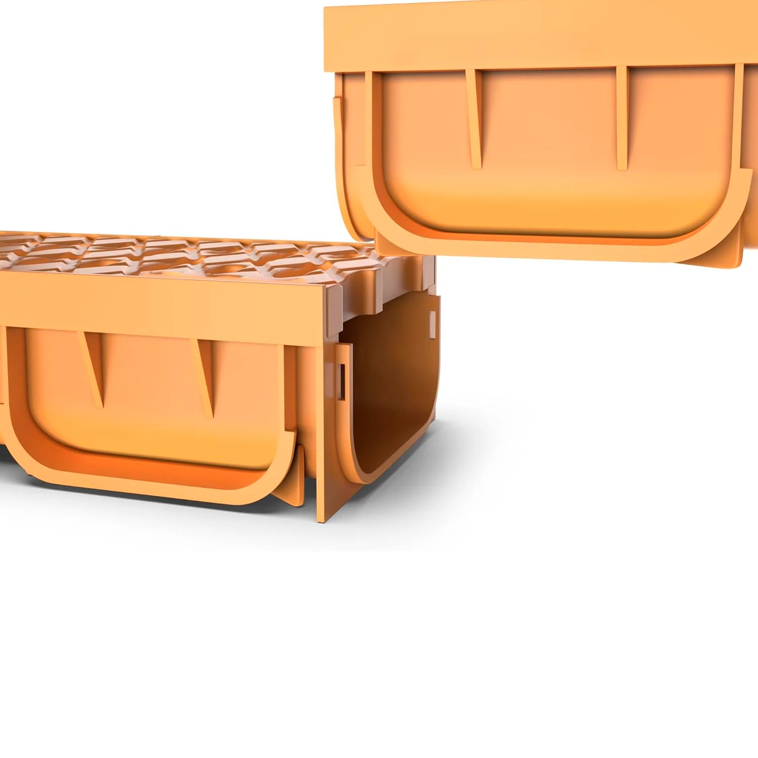 39x4 Inch Trench Drain System With Sand - Tan Color Grate Cover Outdoor ...