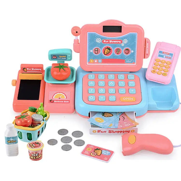 Dowellin Pretend Play Toys Supermarket Set Electronic Cash Register ...