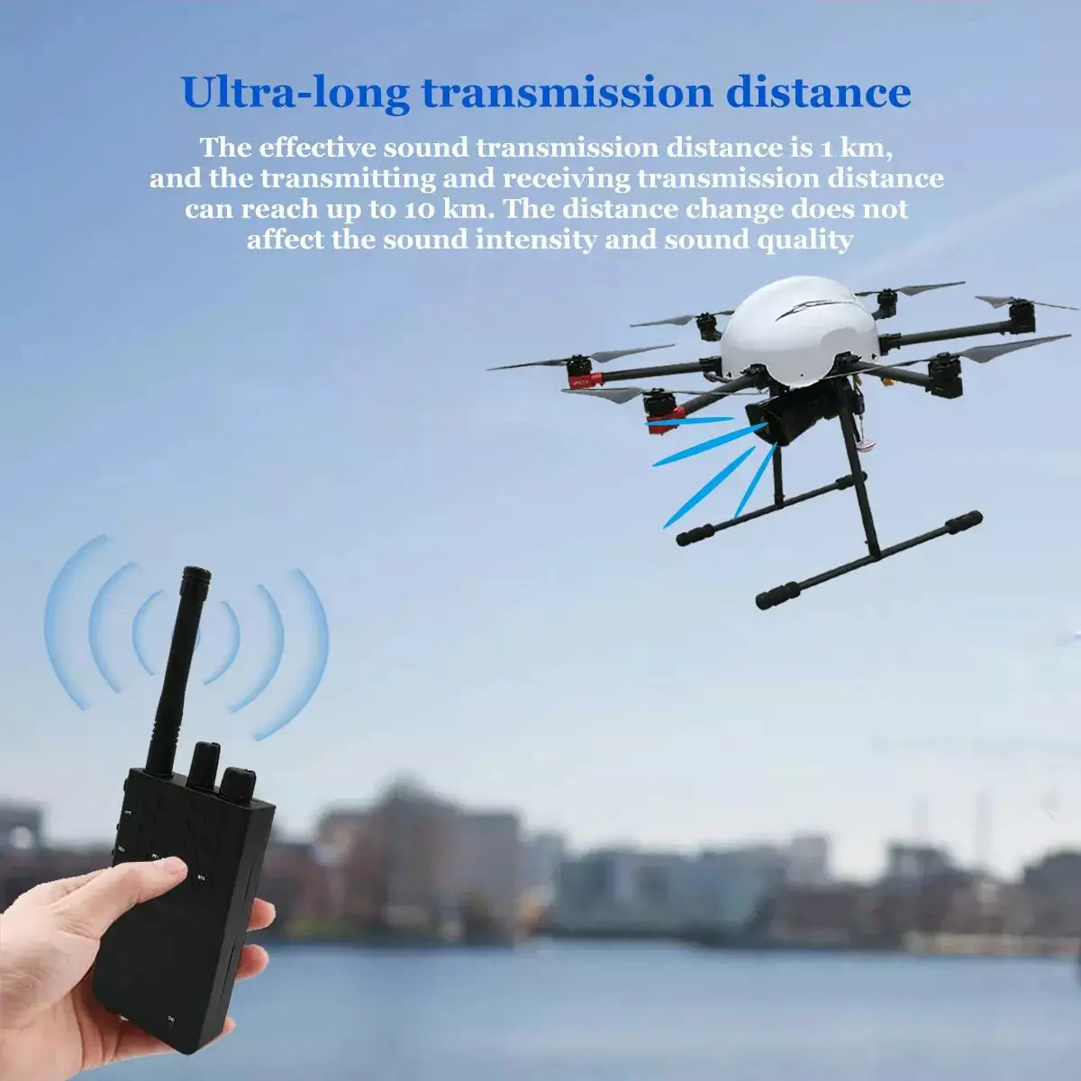Alarm Horn M3 Wireless Megaphone System for UAV Drone Audio Amplifier ...