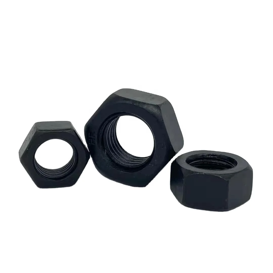 M8 M10 M12 Fine Thread Hex Nuts High Tensile 8 Black Oxide DIN934 ...
