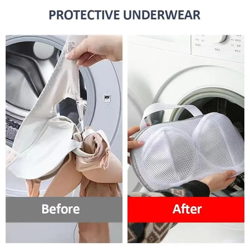 Bra Wash Bag Set of 2 Mesh Laundry Washing Bags With Premium Zipper for ...