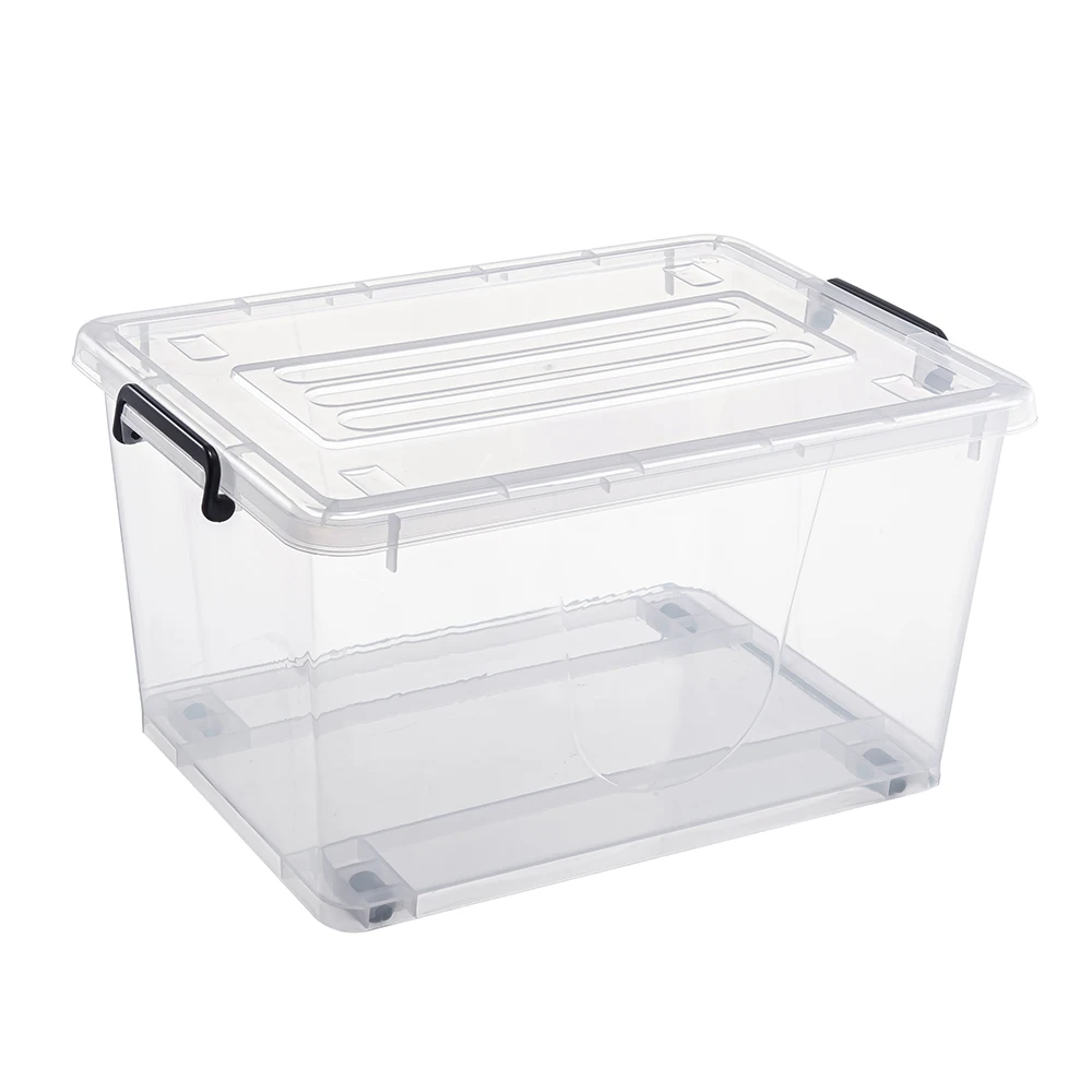 Modern 42L PP transparent clear storage boxes