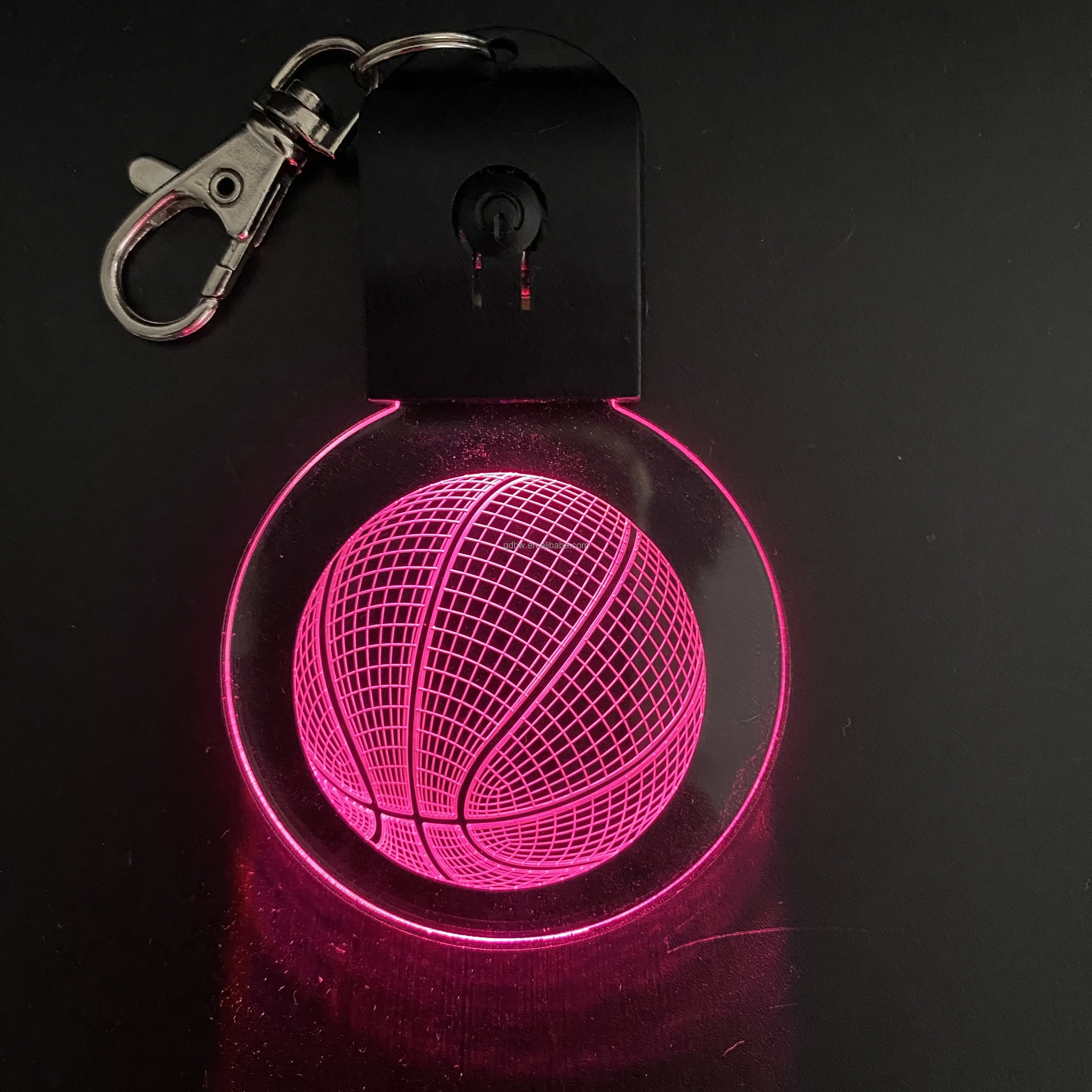 Blank Acrylic Keychain with RGB LED - Rechargeable Gift