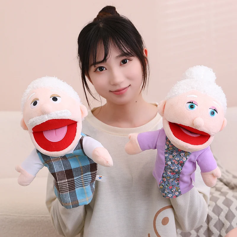Funny Family Hand Puppets 12 Inch Grandparents Mom Dad Role-play Toy ...