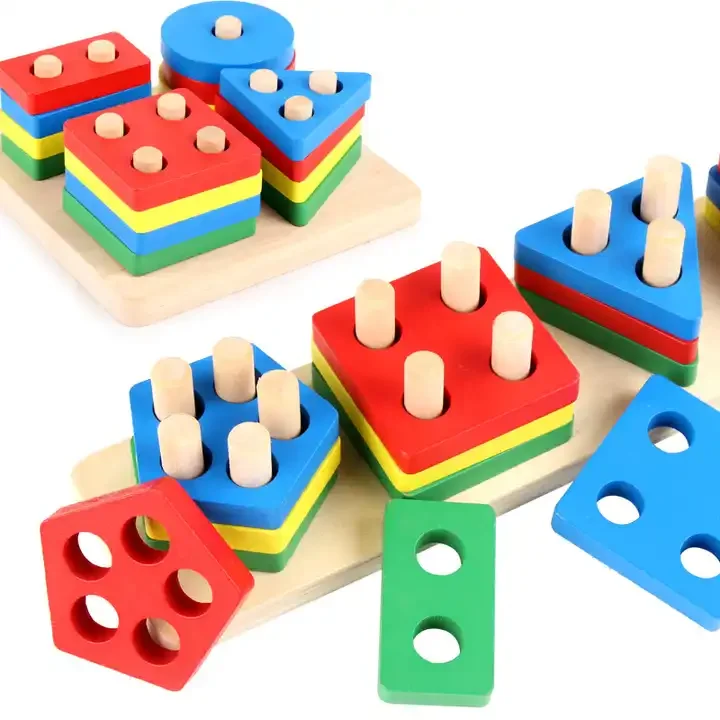Geometric Wisdom Plate Children Educational Wooden Toys Wooden ...