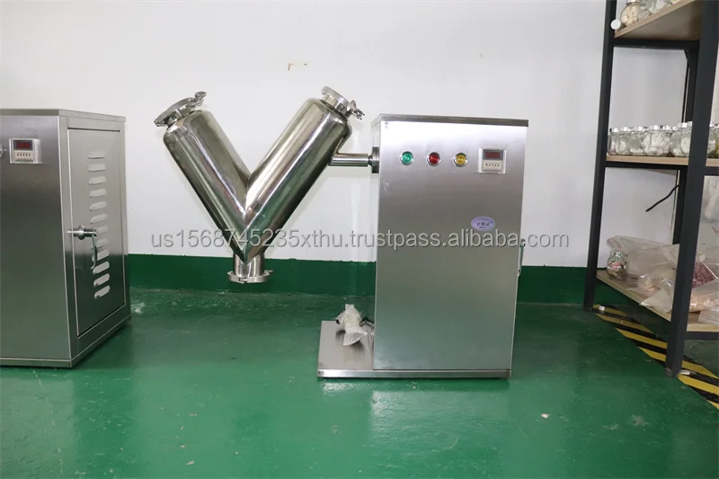 Stainless Steel Laboratory V Mixer Dry Powder Flour Spice Seasoning ...