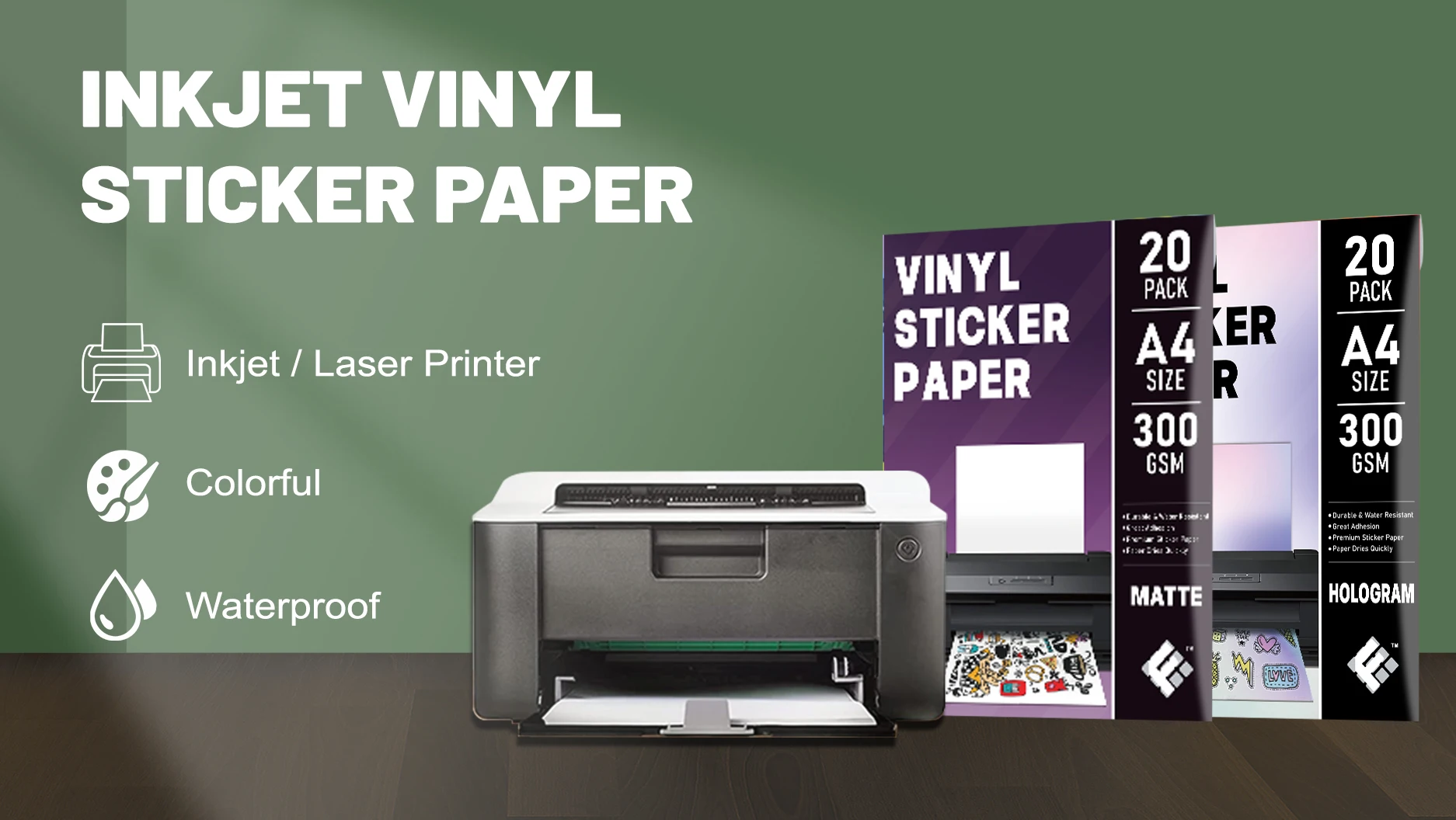 Brand New Glossy Gloss Holographic Printable Waterpro Premium Label ...