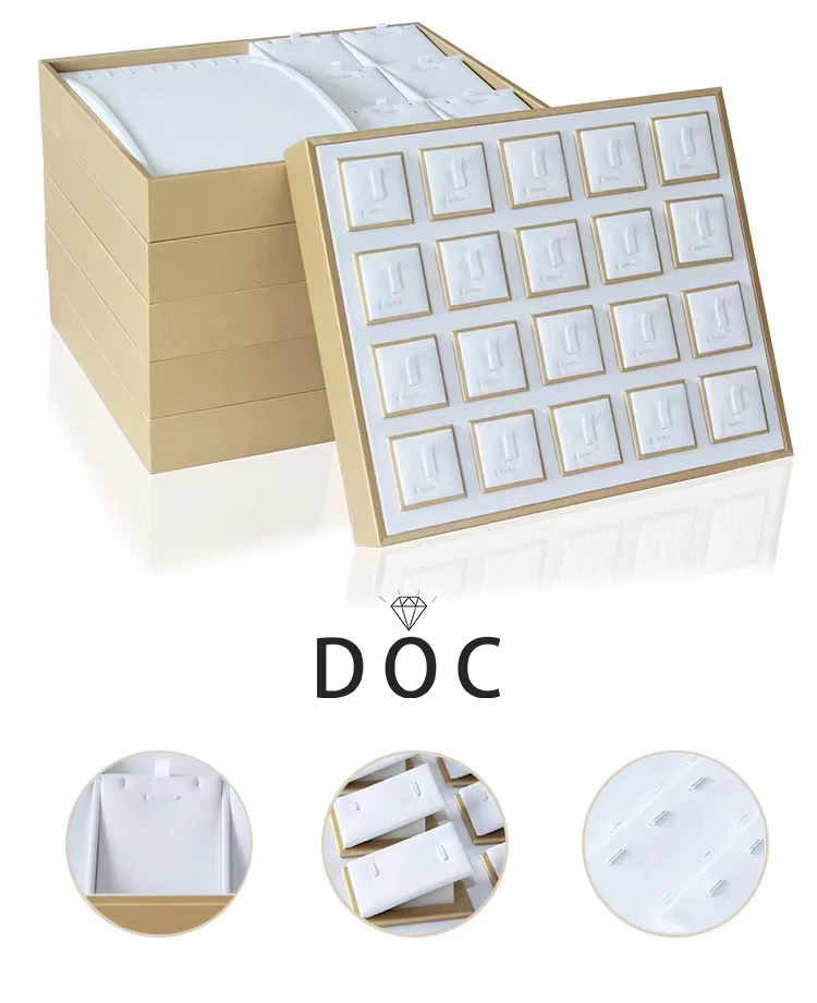 Doc Stock Luxury Jewelry Display Tray For Necklace Ring Earrings Pu ...