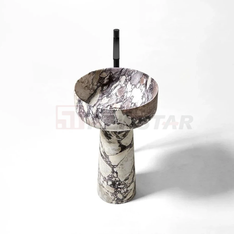 Newstar Natural Stone Calacatta Violet Marble Stone Hand Wash Basins ...