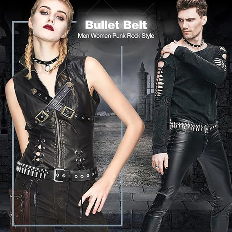 Beltox Unisex Punk Belt - Y2K PU Leather Adjustable Belt