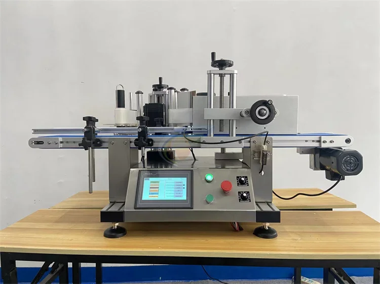 Automatic Desktop Hologram Sticker Label Applicator Round Jar Labeling ...