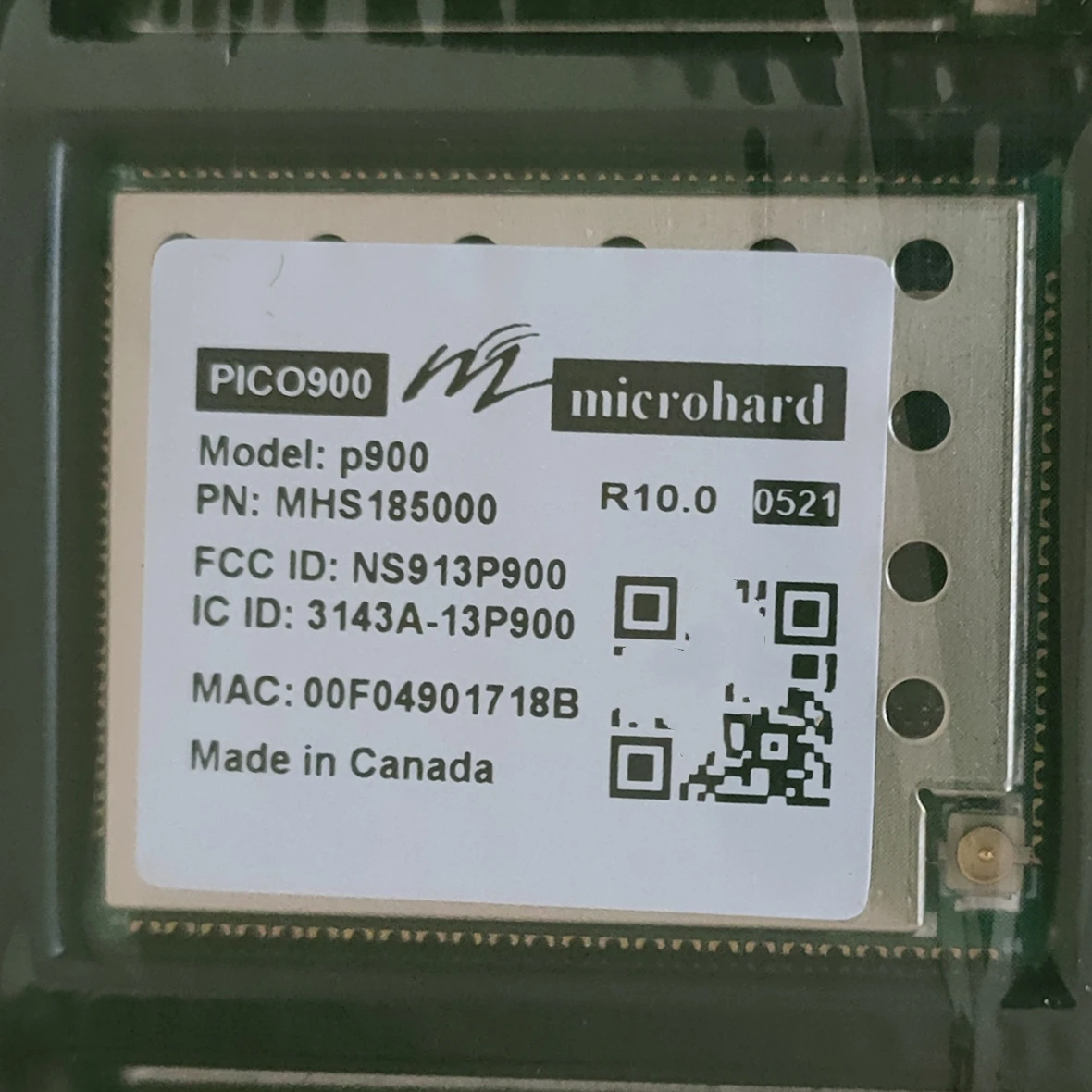 Microhard UAV Radio Modems Pico Series P900-OEM MHS185000