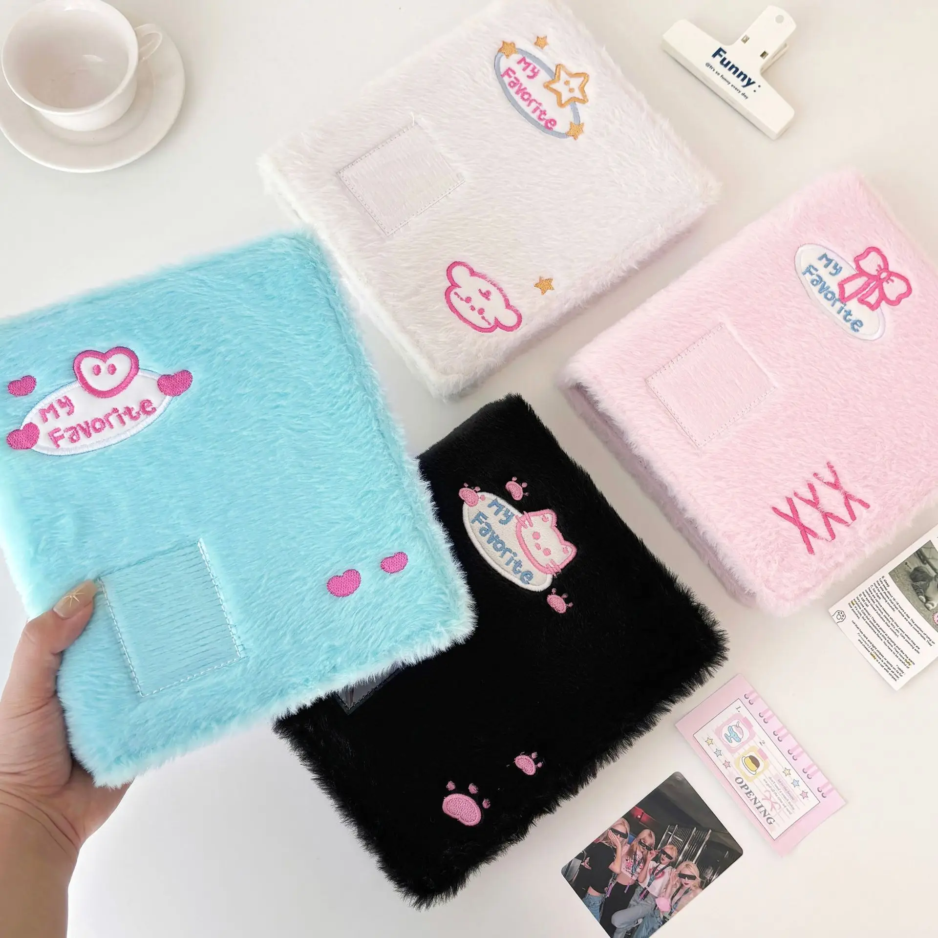 Wholesale Korea Kpop puffy plush binder mini collect book photo album ...
