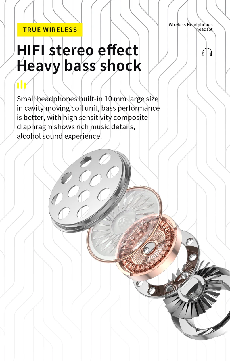 New Tws Earbuds Gt01 Bone Conduction Ear Hook Led Display Headset Hd ...