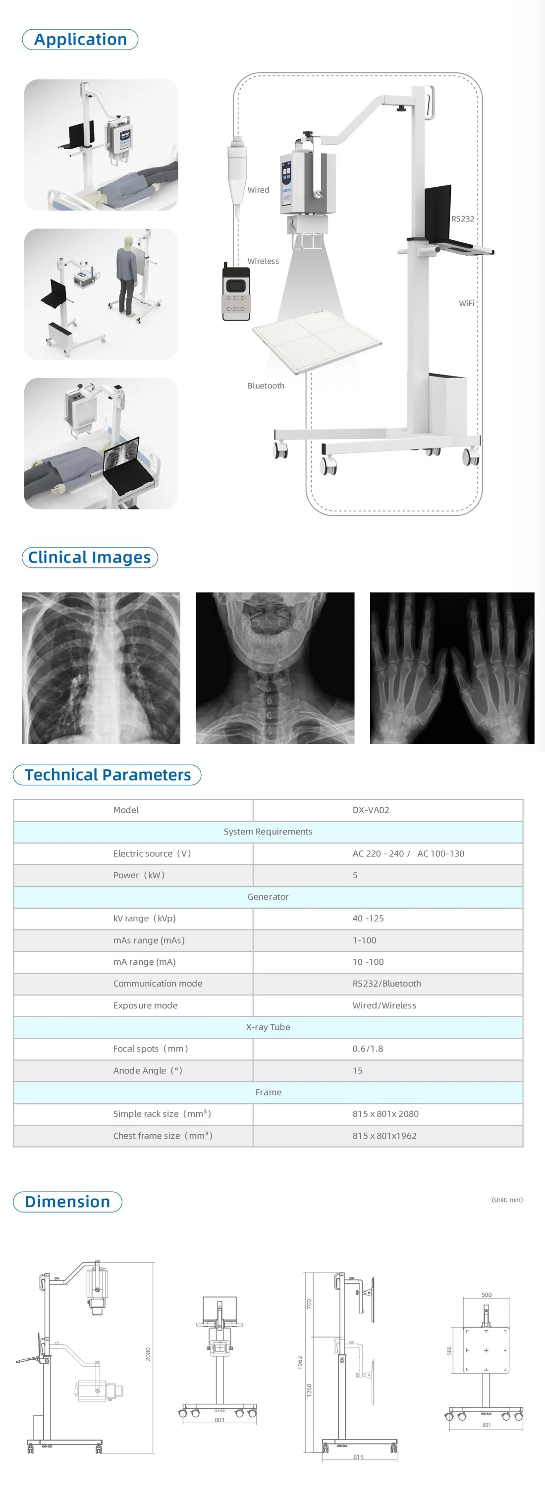 Portable Simple X-ray Machine Digital DR System Imaging Used in ...
