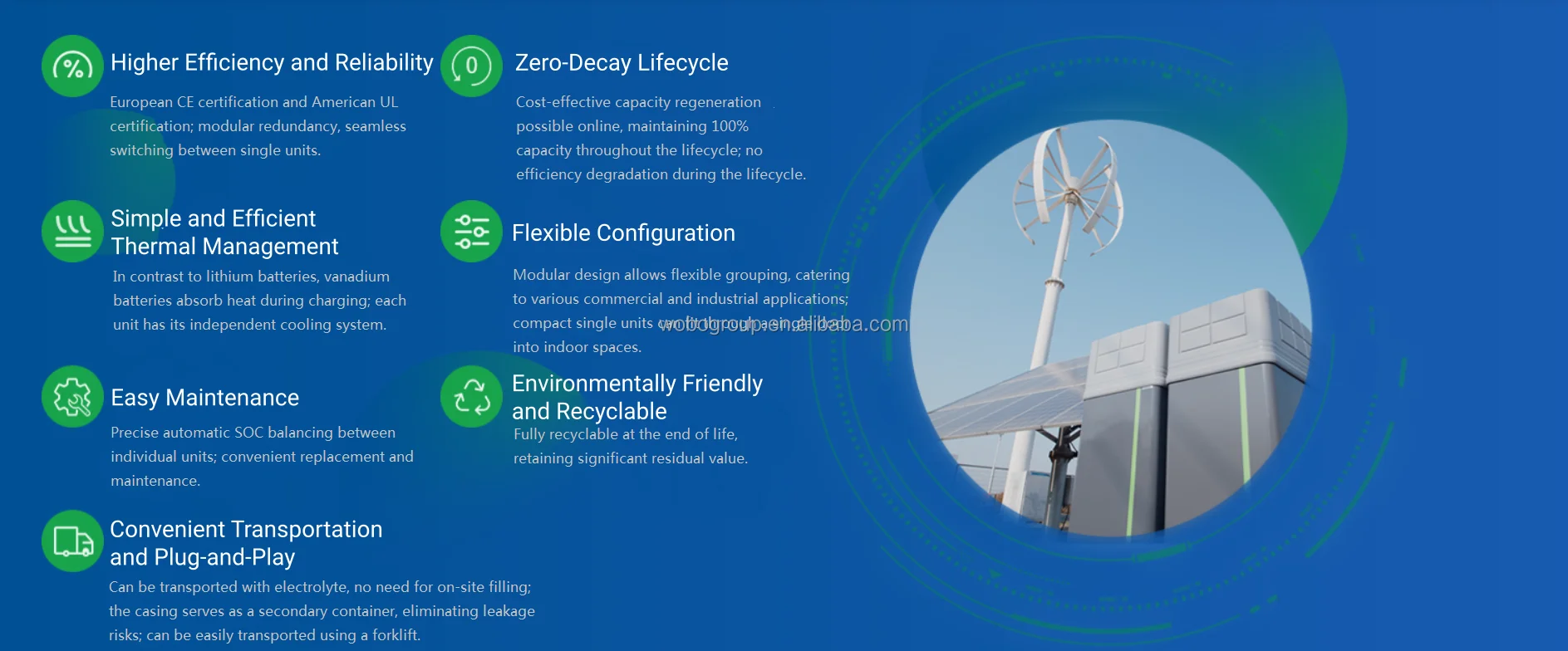 Residential Vanadium Redox Flow Battery 25kw Vanadium Redox Flow ...