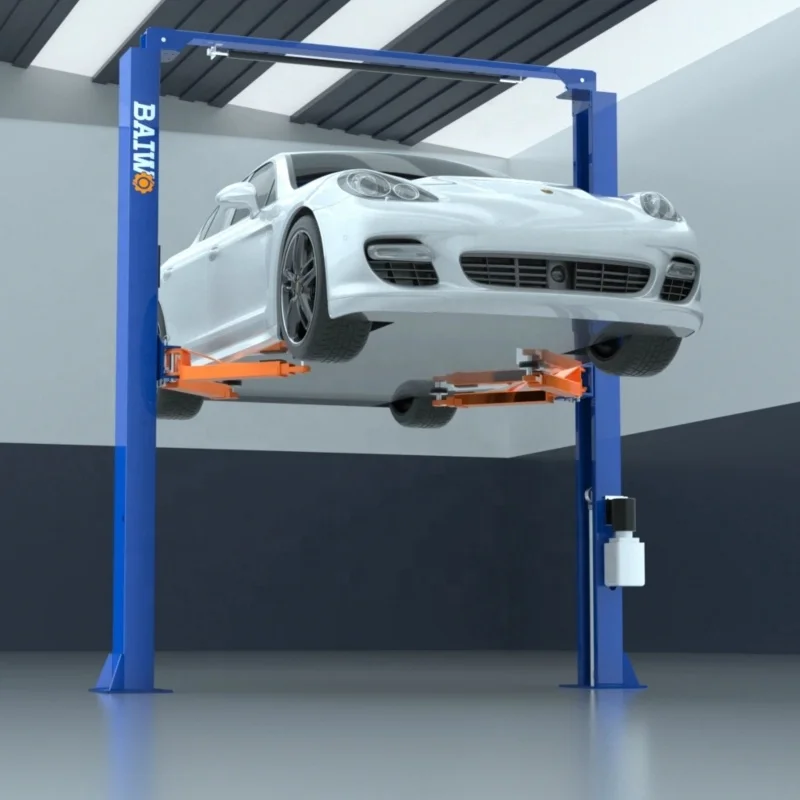 Lifting 4500kg Car Lifter Hydraulic Automobile Two Post Auto Hoist Low ...