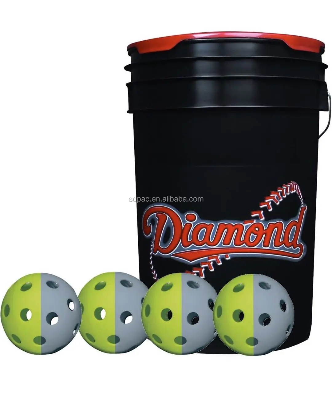 Baseball 6-gallon Large Bucket Empty Perfect Addition To Home Or Coach ...