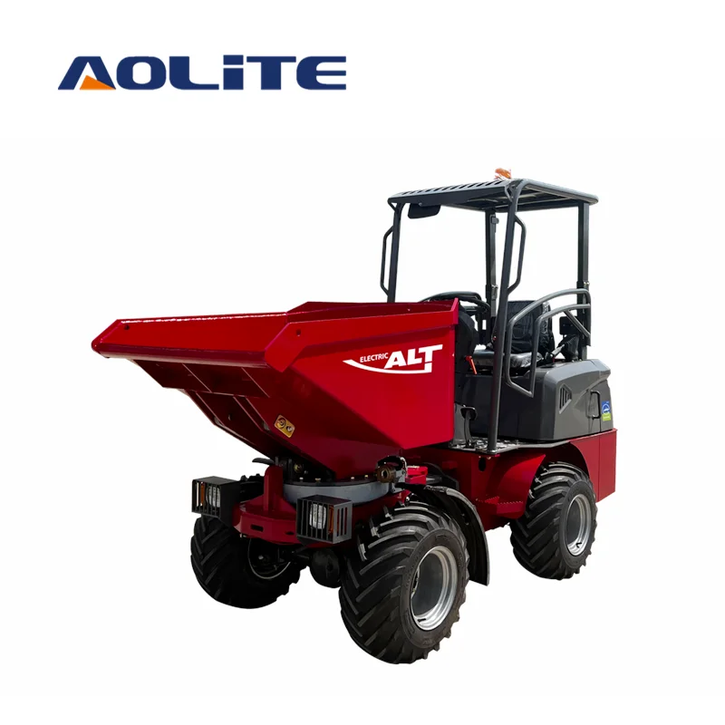 AOLITE EWD16 CE articulated electric loader mini wheel dumper top speed ...