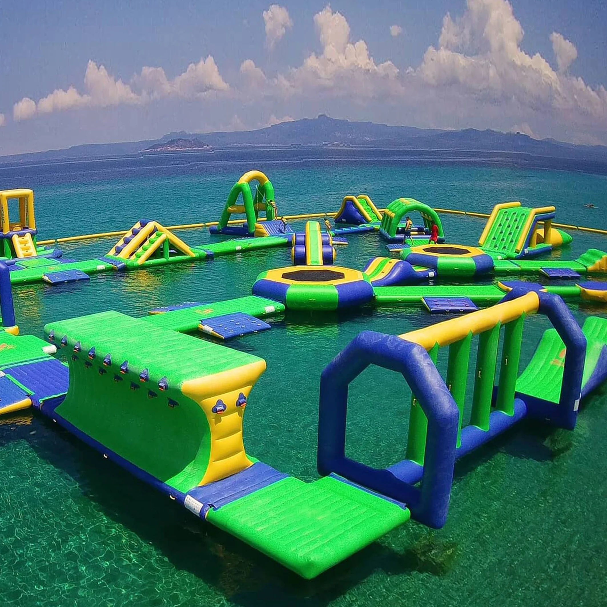 Giant Water Play Equipment Water Park Inflatable Water Obstacle Course ...