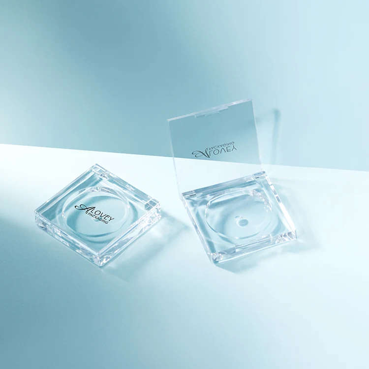 Wholesale Transparent Square Empty Makeup Compact Powder Container 37mm ...