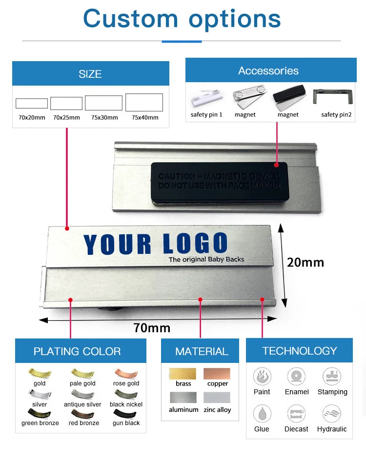 Personalized Uniform Laser Cut Aluminum Metal Nameplates