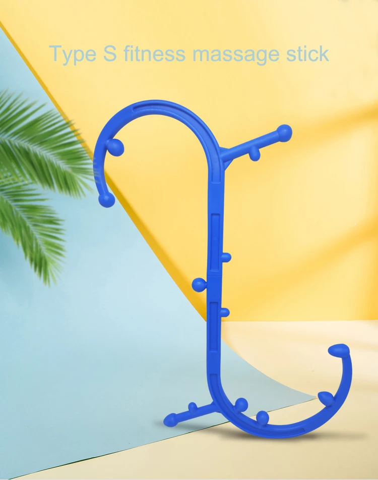 ABS Back Neck S Shaped Shoulder Self Massage Tool Back Hook Massager ...