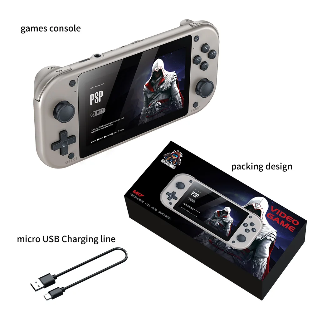 M17 Handheld Game Player 4.3 Inch Screen HD 64/128GB Retro Classic ...