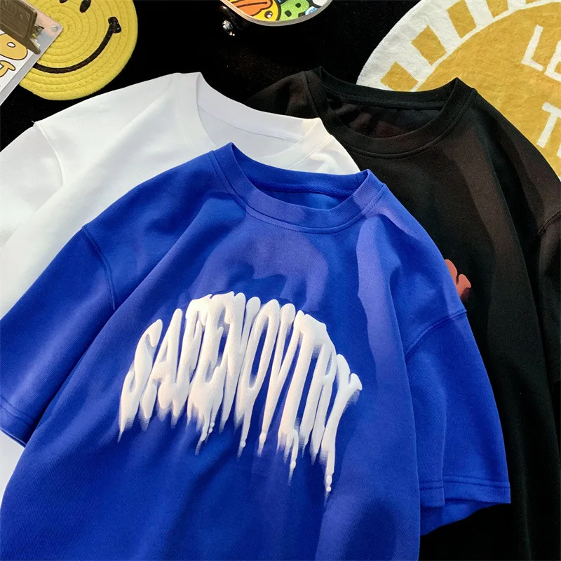 High Quality 3d Puff Printing T-shirts 100% Cotton Custom Logo T Shirt ...