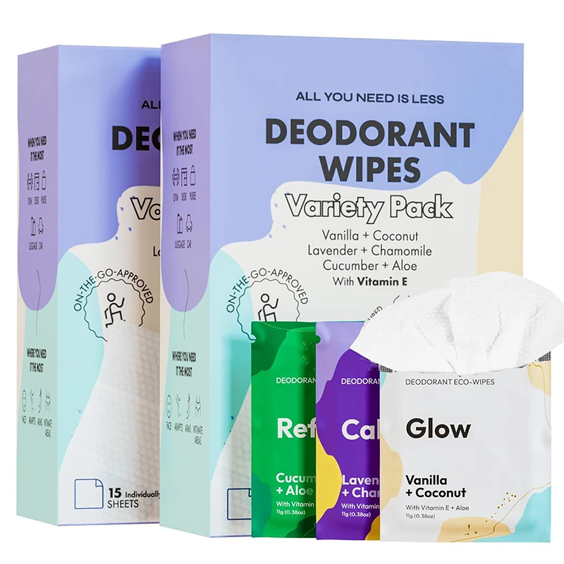 Melly Deodorant Antiperspirant Wipes - Biodegradable & Skin-friendly