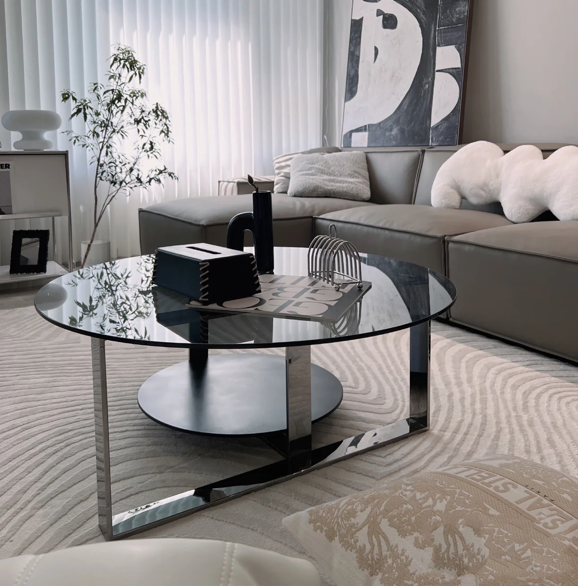 Foshan Furniture Modern Luxury Gold Couchtisch Sintered Stone Tea ...