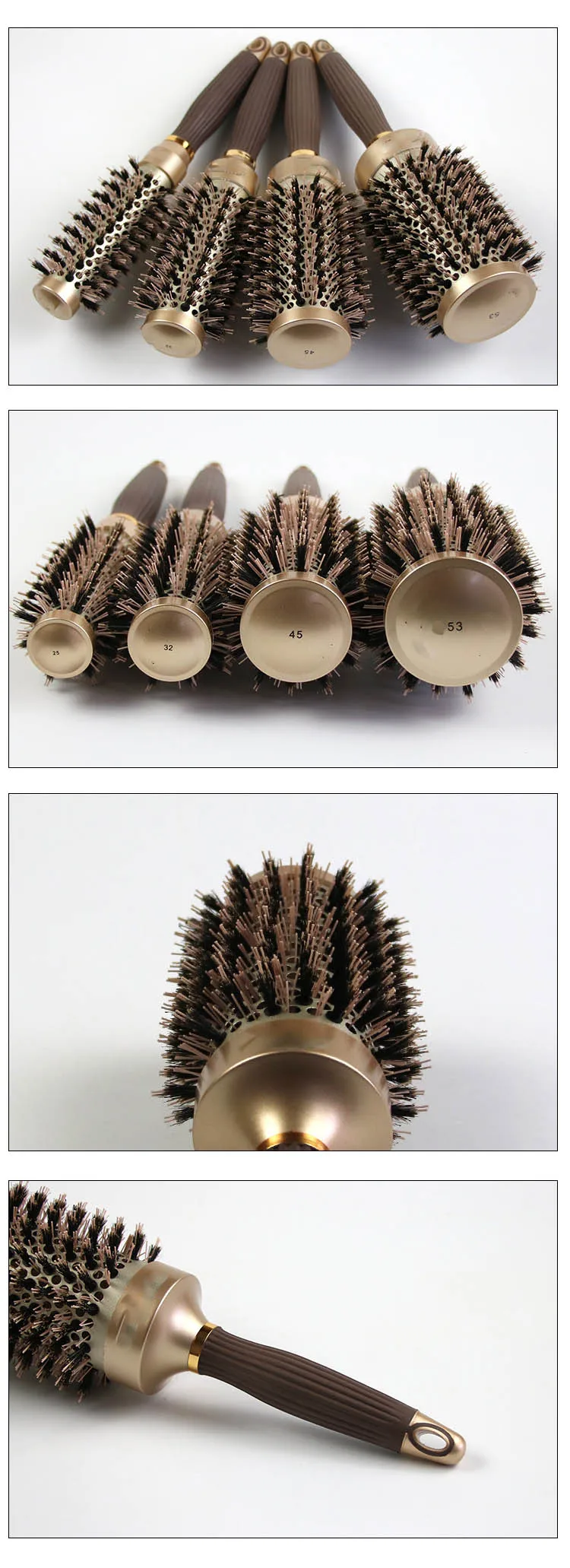 Professional Round Aluminum Cylinder Hair Brush For Women Salon Blowout ...