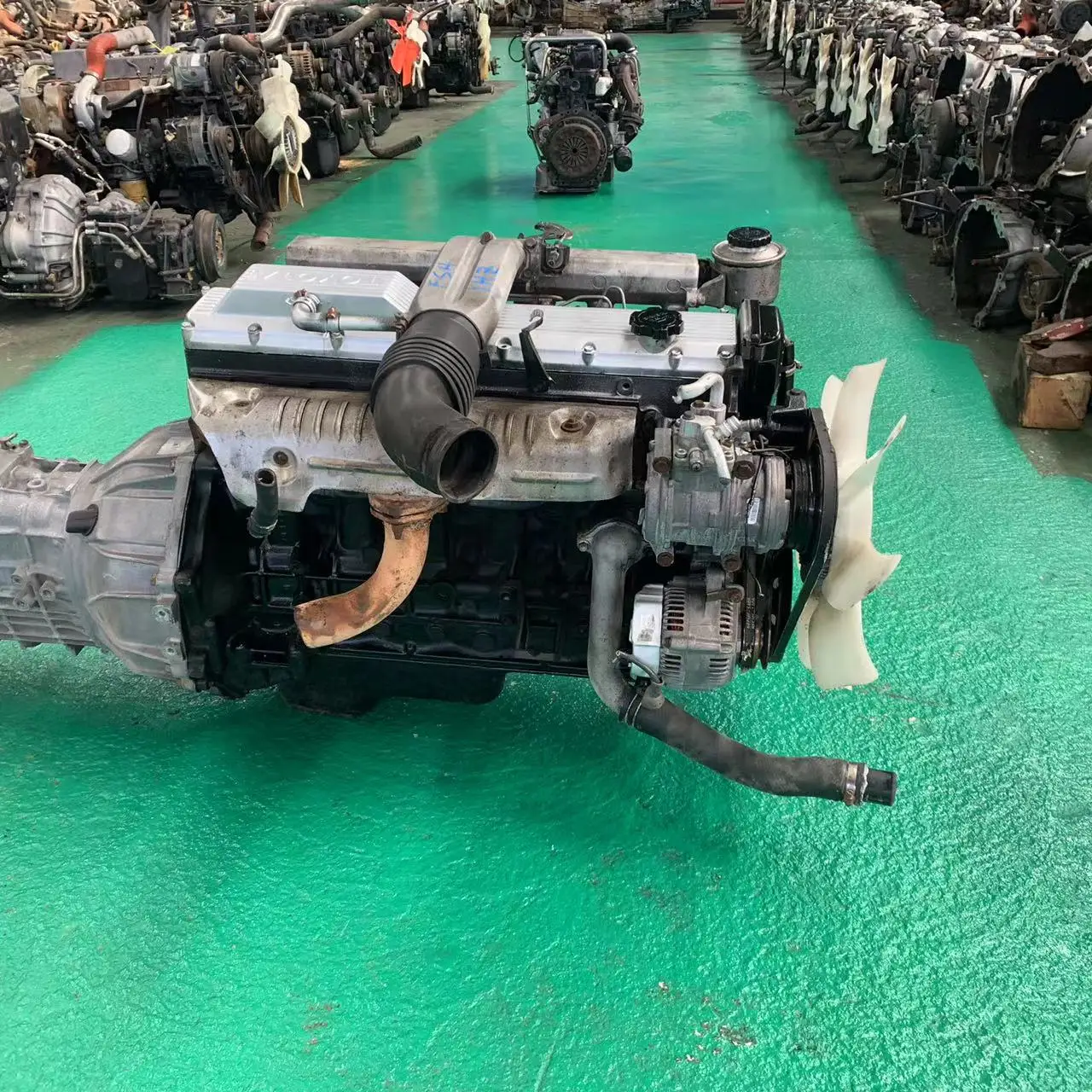 Second-Hand 1HZ Diesel Engine, Original Japanese 6 Cylinder for Toyota ...