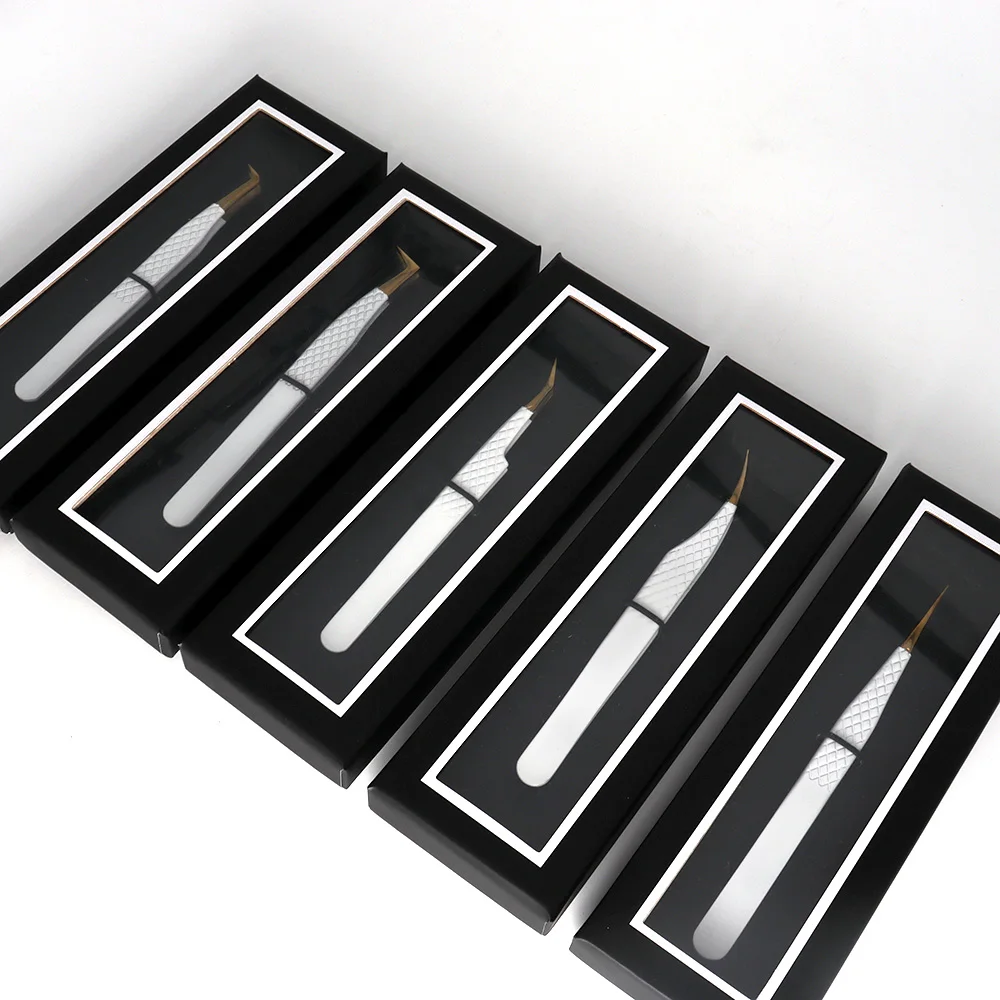 Custom Logo Stainless Steel Tweezers for Eyelash Extensions