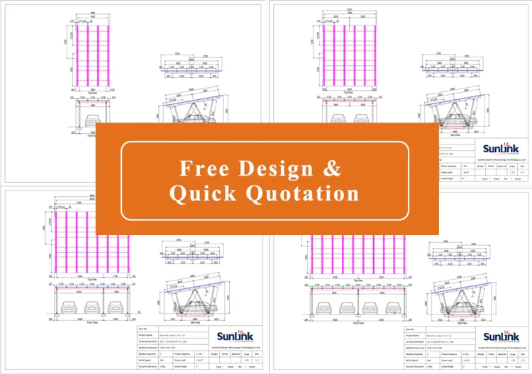 Sunlink 10 Kw Solar Carport Mounting System Efficient Solar Carport ...