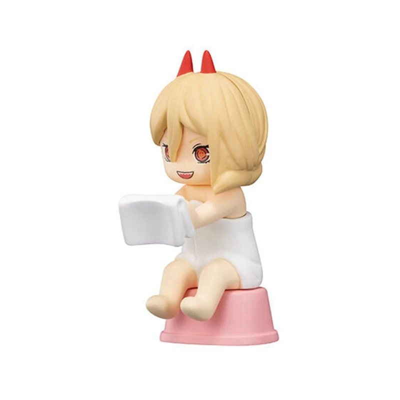 Anime Chainsaw Man Denji Figure Bath Bathroom Pochita Power Makima ...