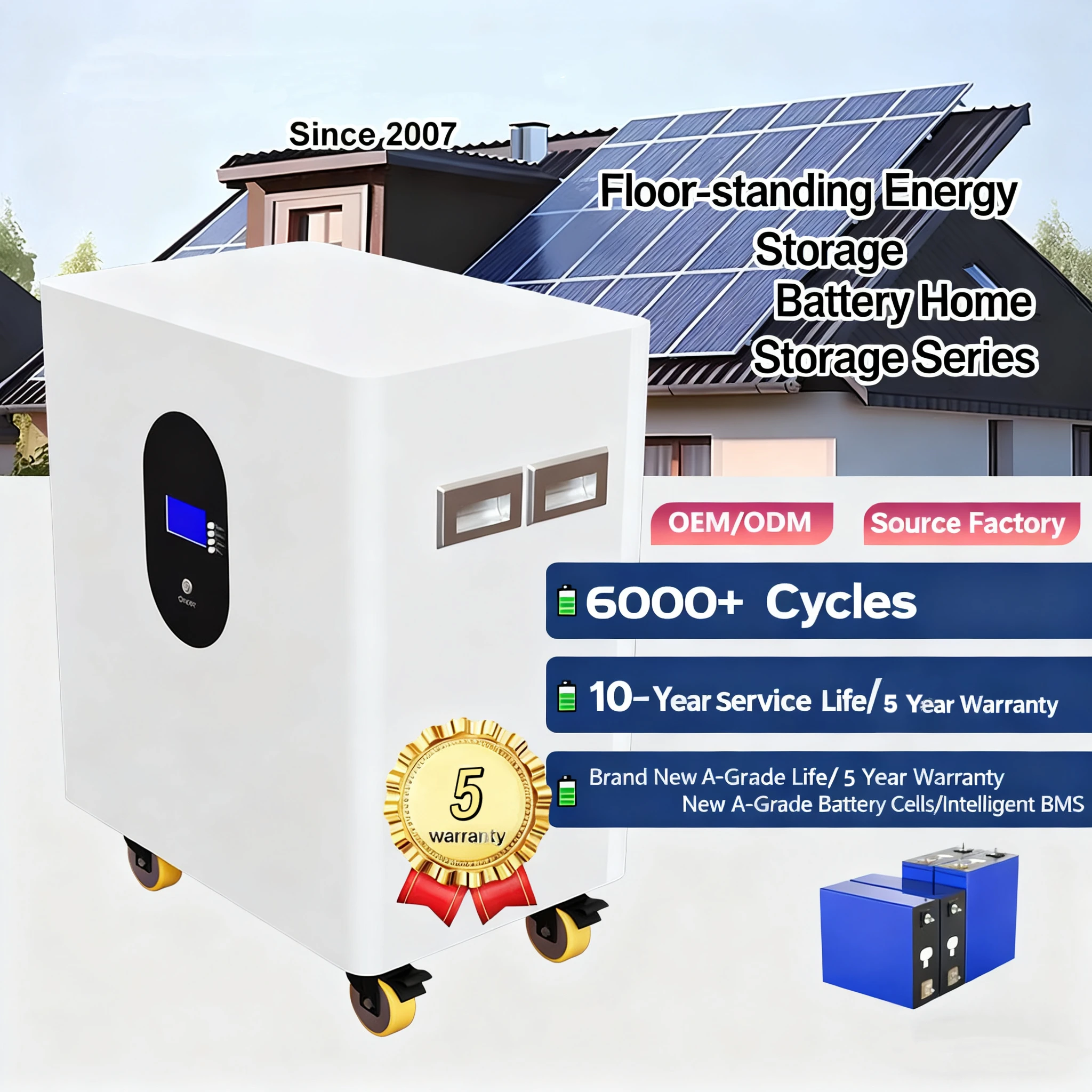 51.2V 300Ah Solid State Home Energy Storage Lithium Battery 48v 100Ah ...