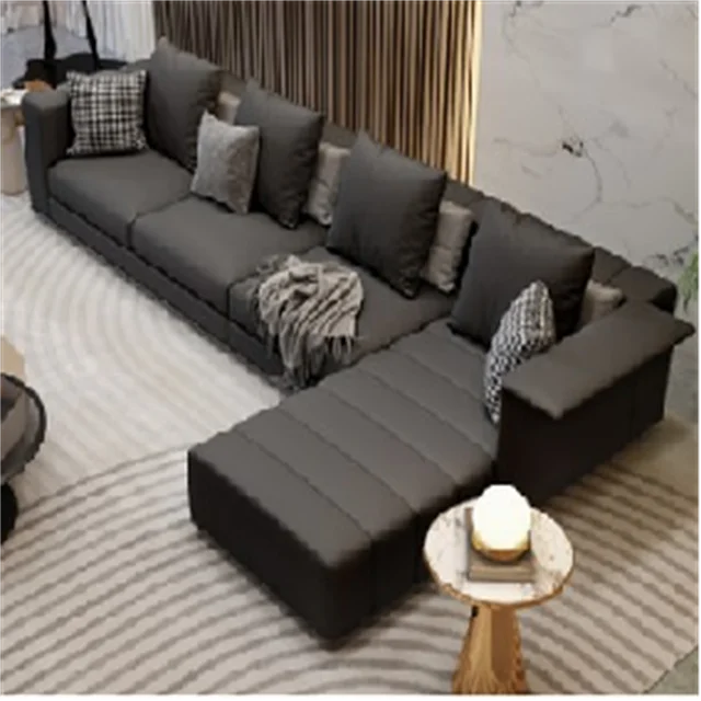Modern Leather Sectional Sofa,Living Room Furniture Sofa Set Modern ...