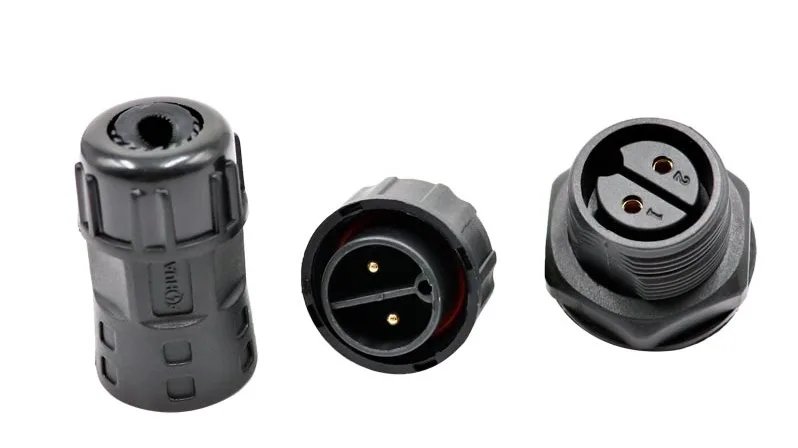 Assembly Led Connector Male Female Plug Cable Connector Panel Mount ...